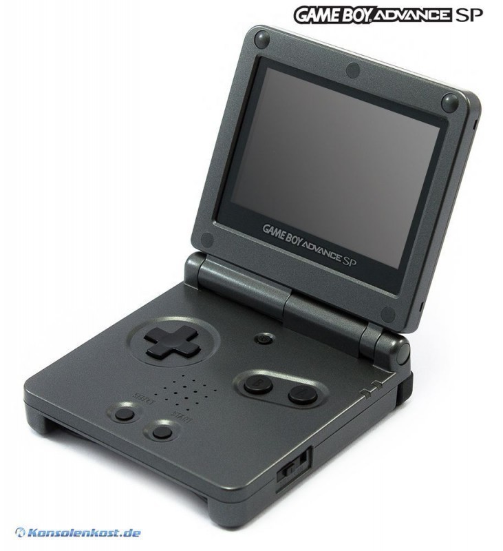 GBA console GBA SP #Onyx Black / graphite AGS-101 (incl. power supply ...
