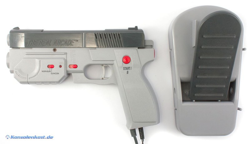 PS1 - Light Gun / Pistole / Phaser mit Pedal #grau The Real Arcade ...